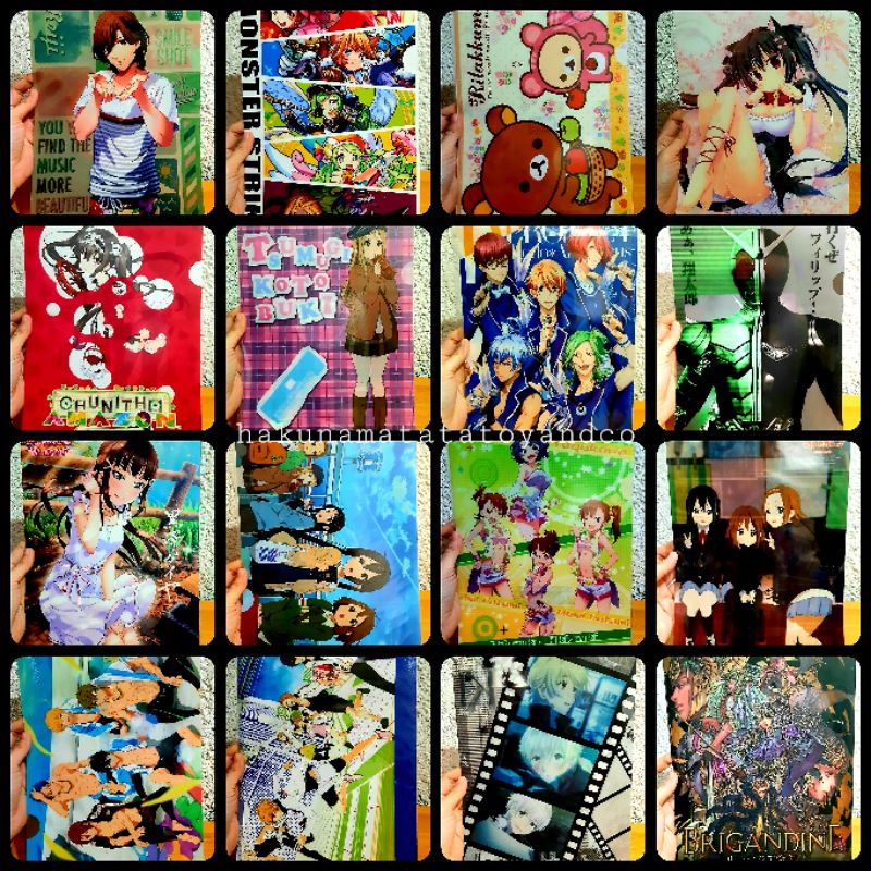 Anime plastic folders assorted | Shopee Philippines