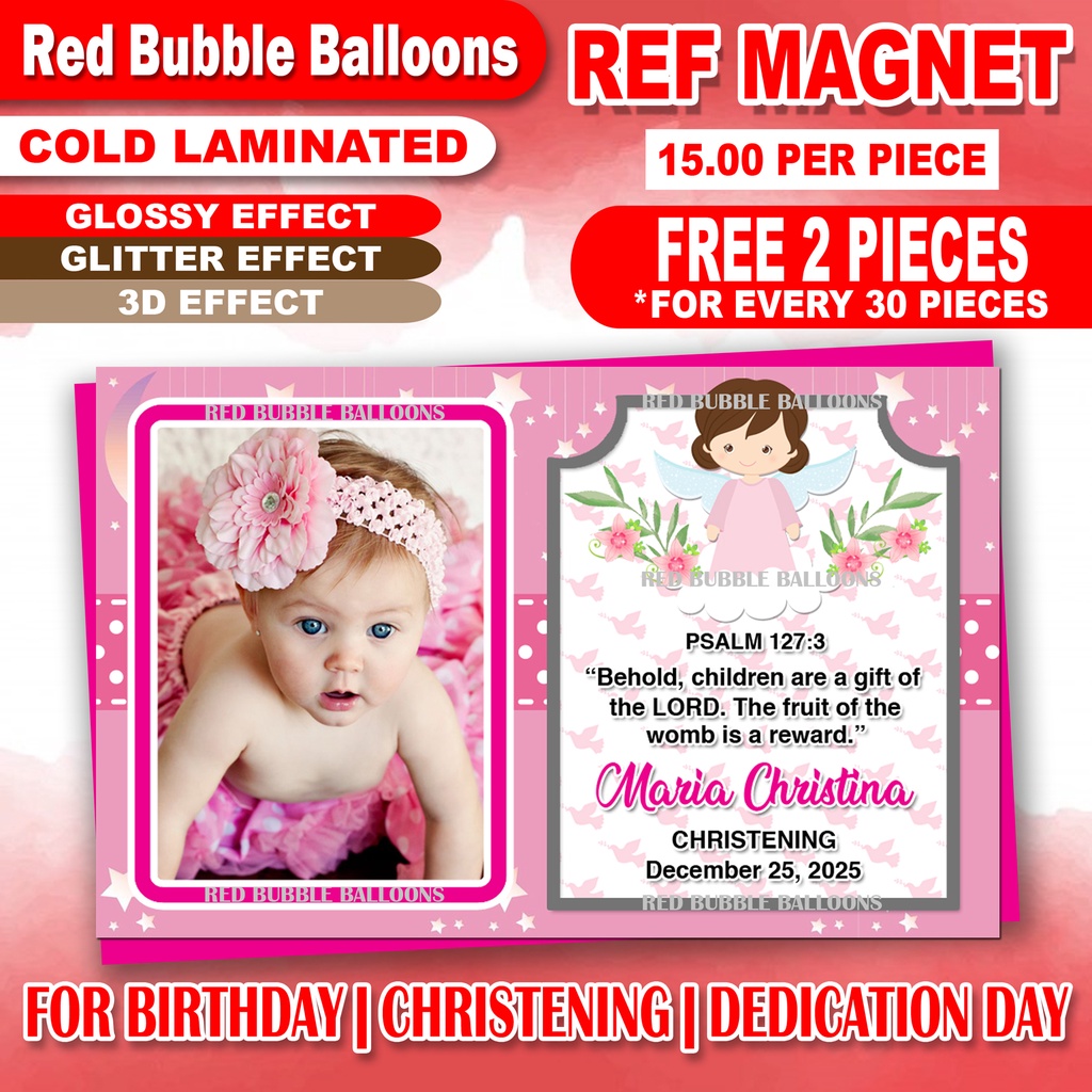Angel Christening Ref Magnet Giveaway Birthday Baptismal Dedication ...