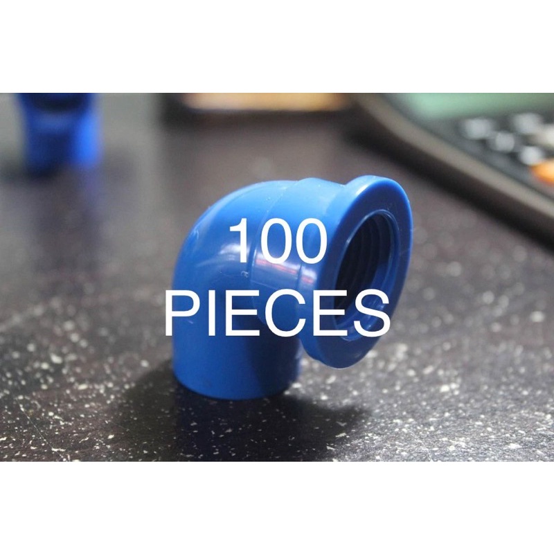 PVC Blue Elbow w/ Thread 1/2" (20mm) 100pcs Fittings | Shopee Philippines