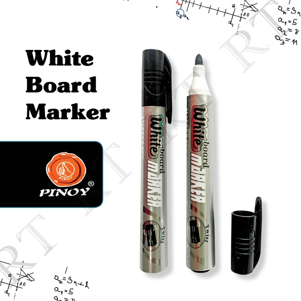[10pcs] Refillable Pinoy Black Whiteboard marker premium quality school ...