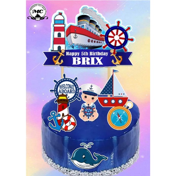 Nautical Customize Cake Topper | Shopee Philippines