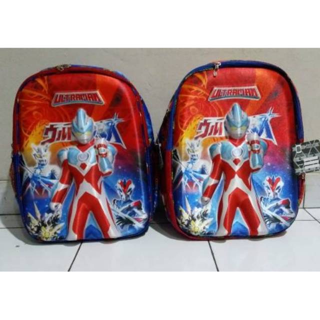 3D embossed 3D children's school backpack backpack with ultraman ultra ...