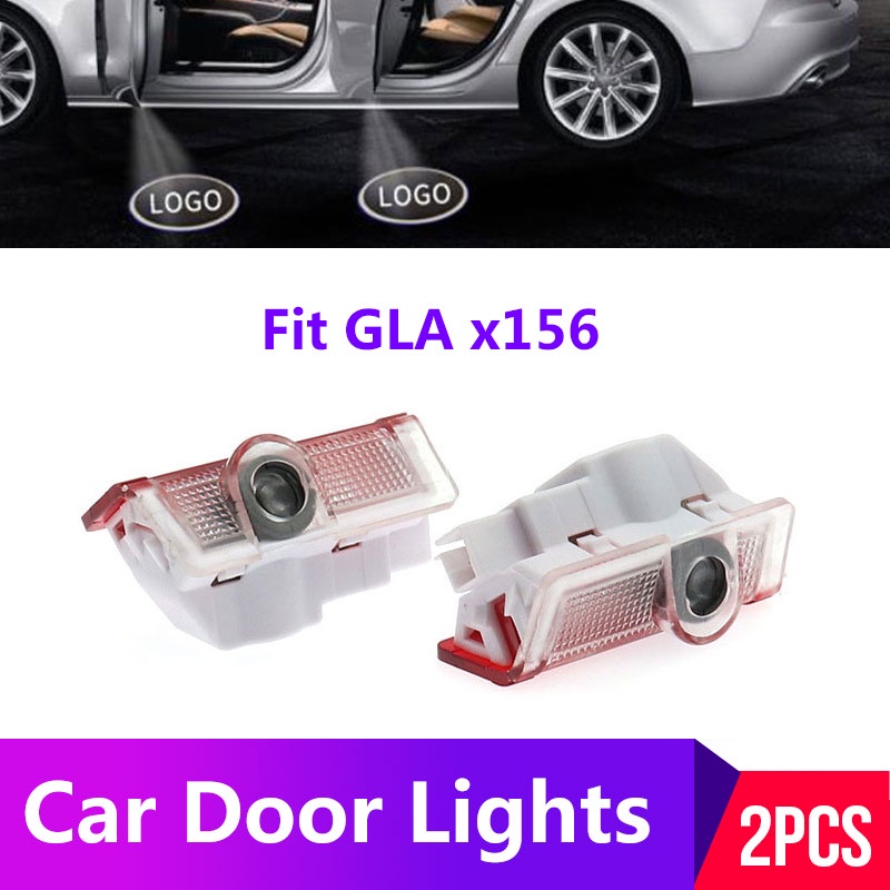 2pcs car led welcome door light laser projection lamp for mercedes benz ...
