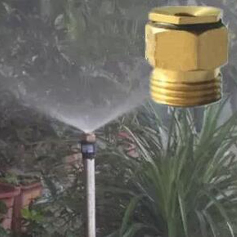 1/2" Adjustable Misting Sprinklers Copper Atomization Greenhouse Garden Sprinkler Watering Dust ...