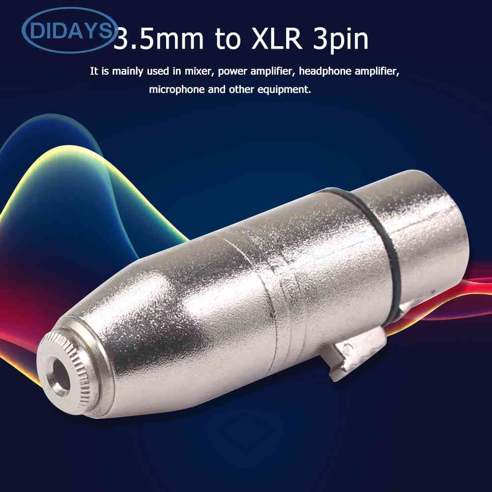 3.5mm TRS Stereo Female to XLR 3pin Female Audio Adapter Mixer ...