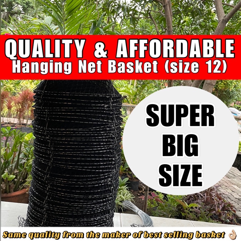 Hanging Net Basket Pot for Plants -Big Size 12 | Shopee Philippines