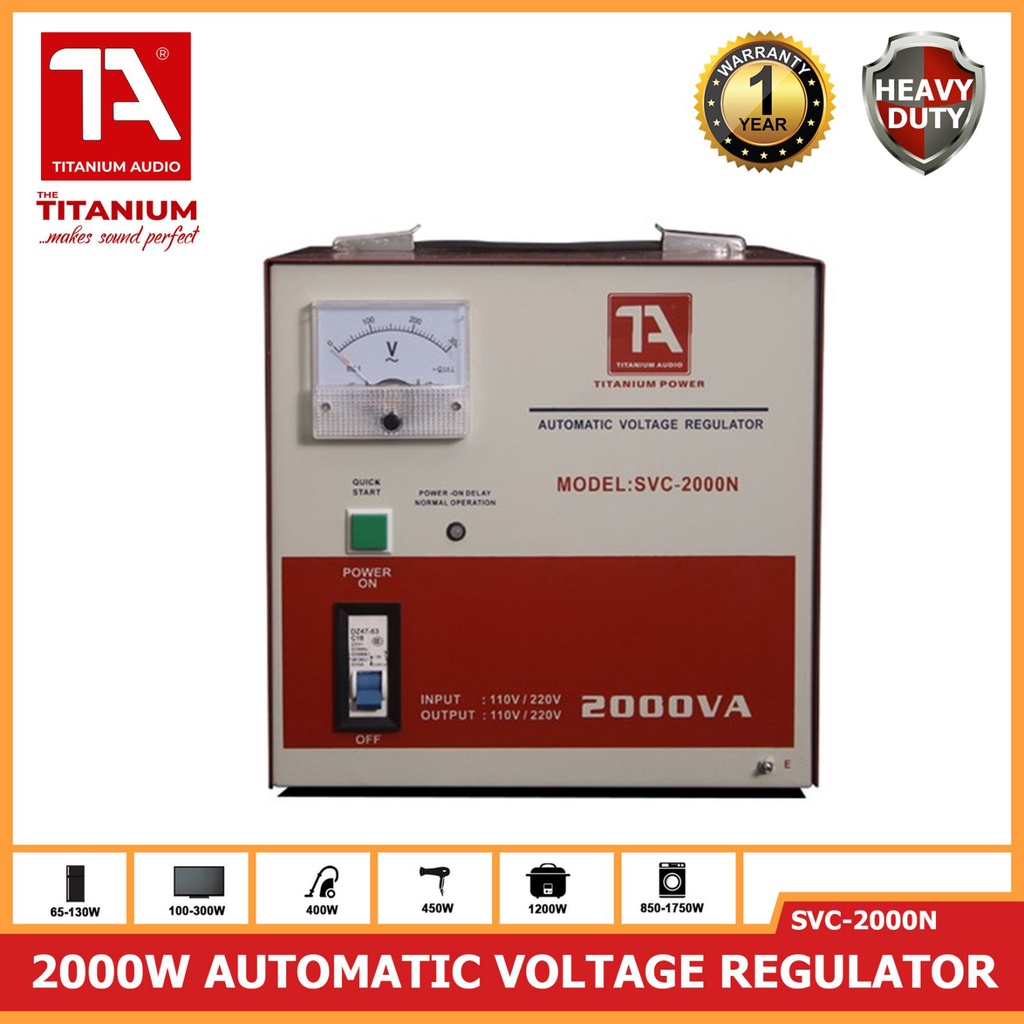 TITANIUM AUDIO SVC-2000N 2000VA AVR / TITANIUM POWER SVC-2000N AVR ...