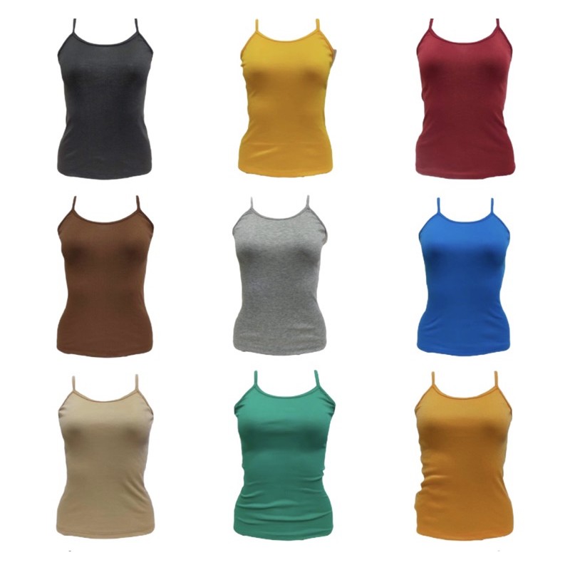 SANDO SPAGHETTI STRAP/PLAIN Small-medium frame | Shopee Philippines