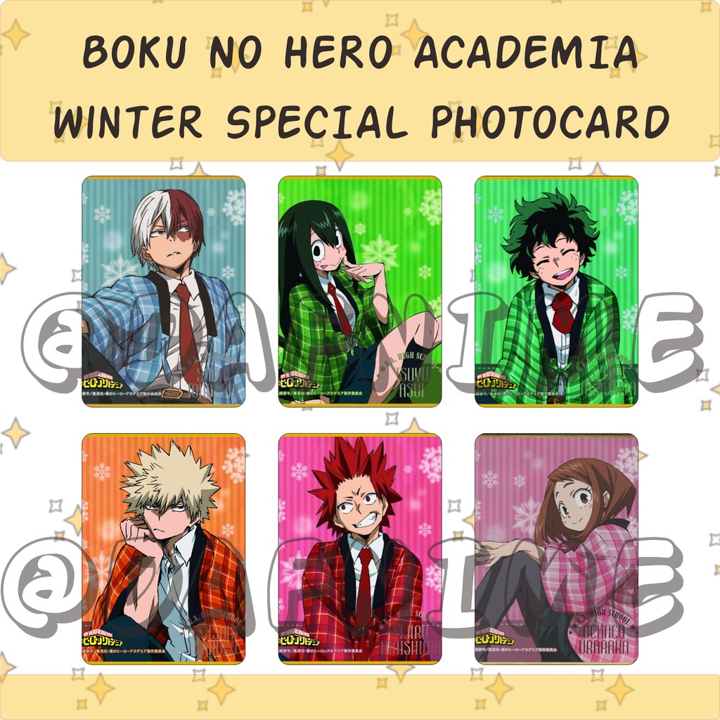 Boku NO HERO ACADEMIA BNHA WINTER EDITION ANIME PHOTOCARD | Shopee ...