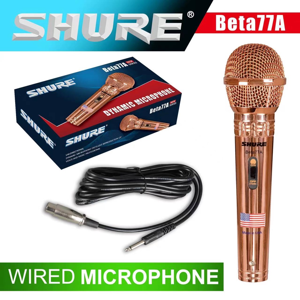 BETA-77A HYPE CAPDIOD PROFESSIONAL DYNAMIC KARAOKE WIRE MICROPHONE ...