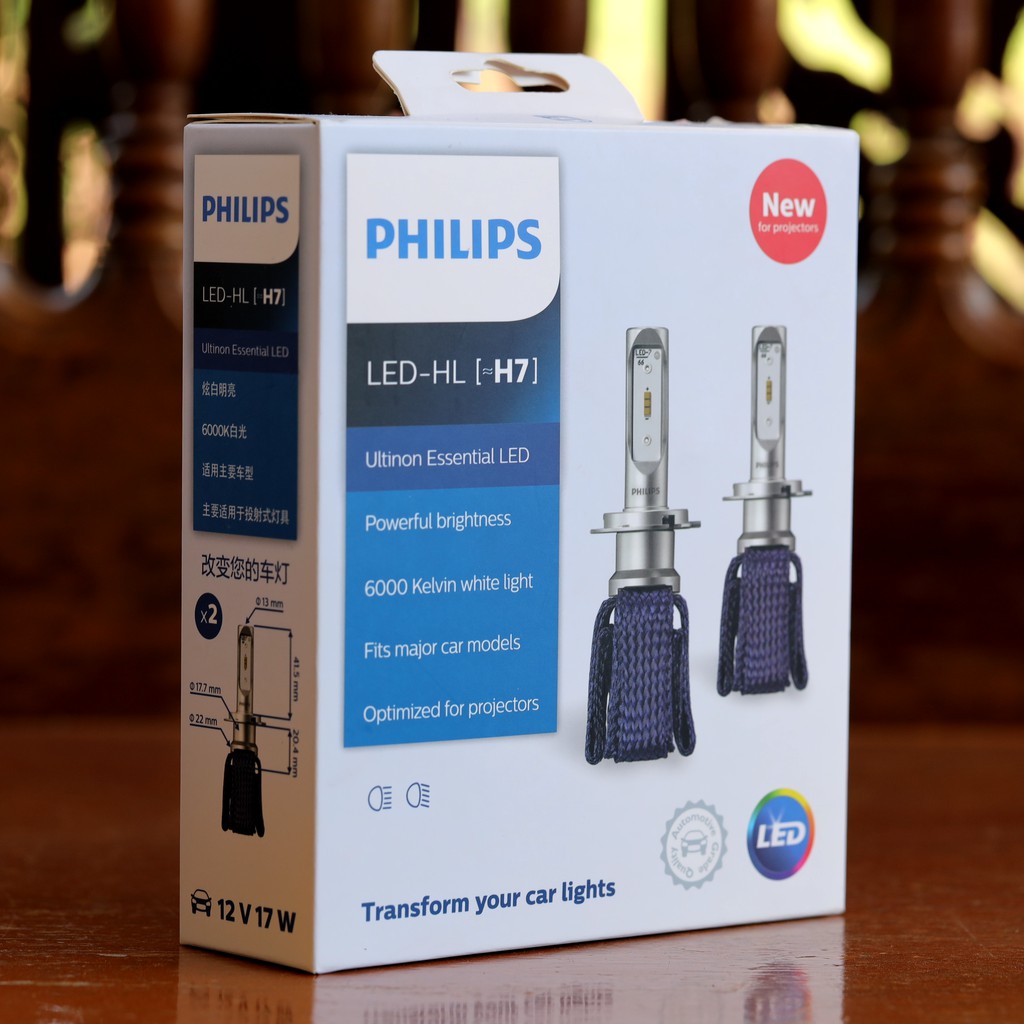 Philips Ultinon Essential LED 6000K Car Headlight H7 White Light ...