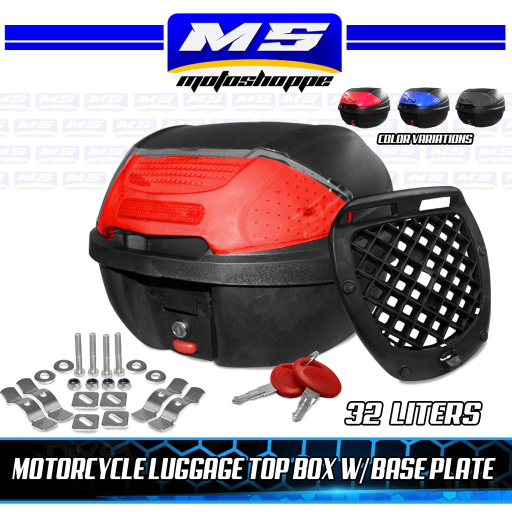 MOTORCYCLE LUGGAGE TOP BOX 32L- MOTOSHOPEE MOTORCYCLE | Shopee Philippines