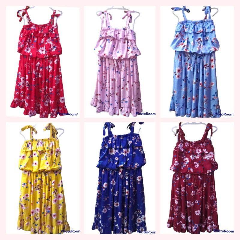floral spaghetti chalice dress alangan | Shopee Philippines