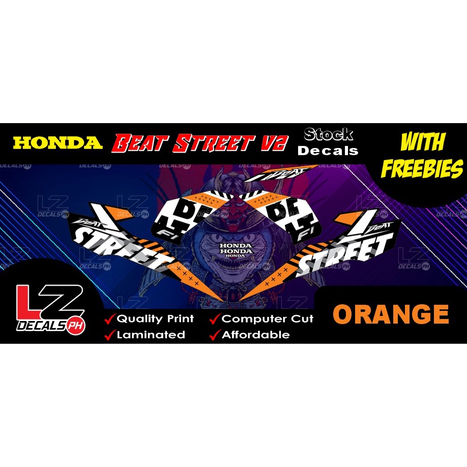 Honda Beat Street V2 Stock Decals / Stickers | Shopee Philippines
