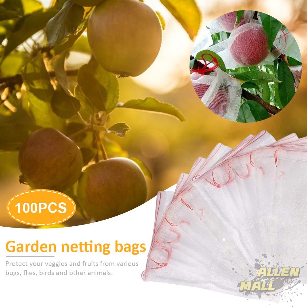 100Pcs Fruit Trees Bird Proof Insect Proof Gauze Nets Nylon Seed Bags ...