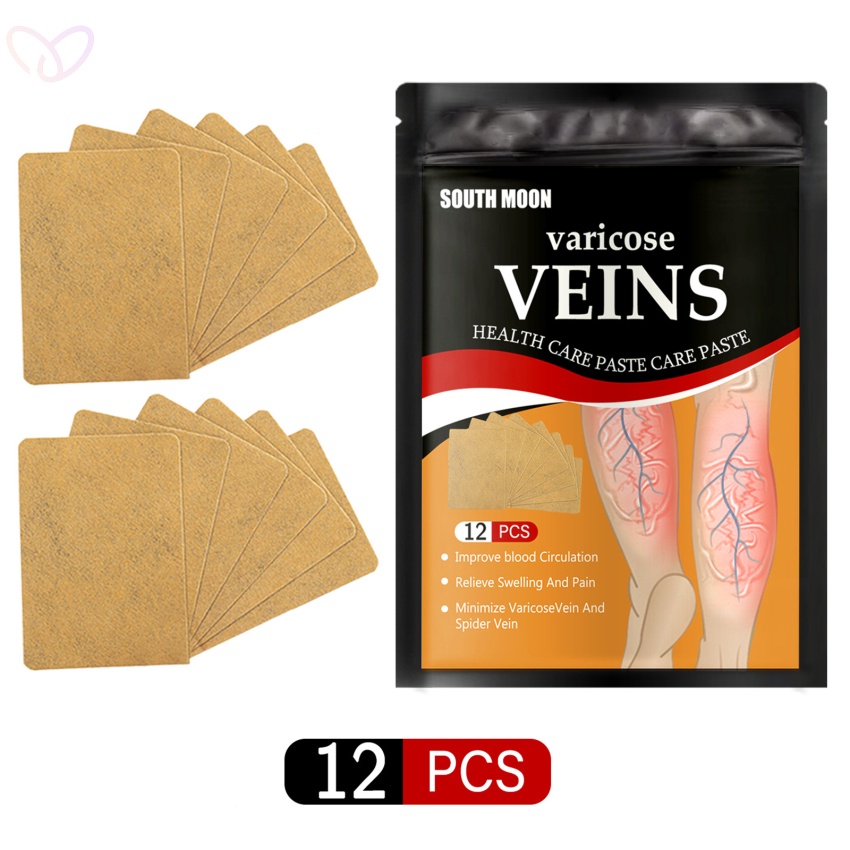 12Pcs Varicose Vein Treatment Patch Leg Sore Swelling Relief Plaster ...