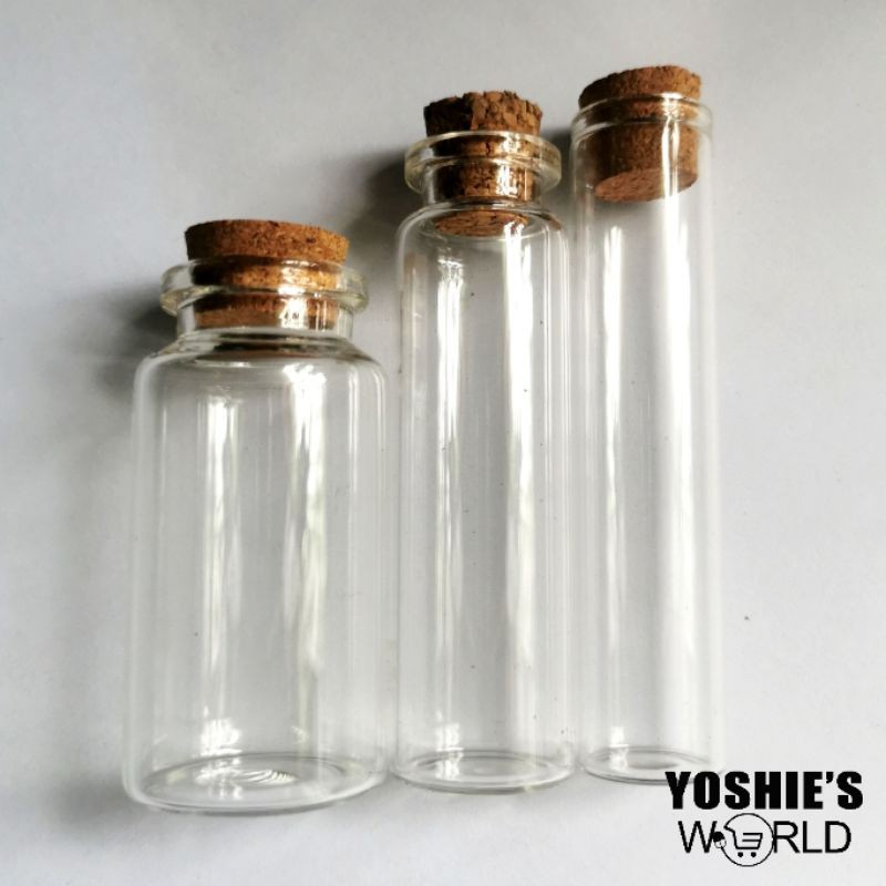 8pcs/10PCS Bottle with cork VIALS Large size for DIY souvenirs | Shopee ...