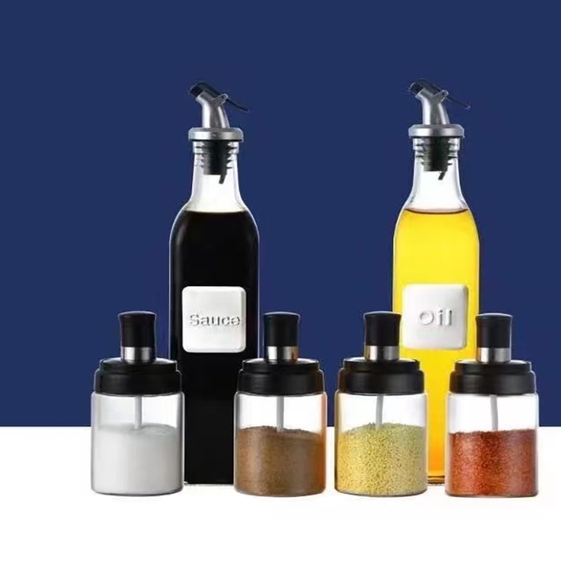 Oil Bottle Glass Condiments Bottle Glass Oil Dispenser Sauce Bottle ...