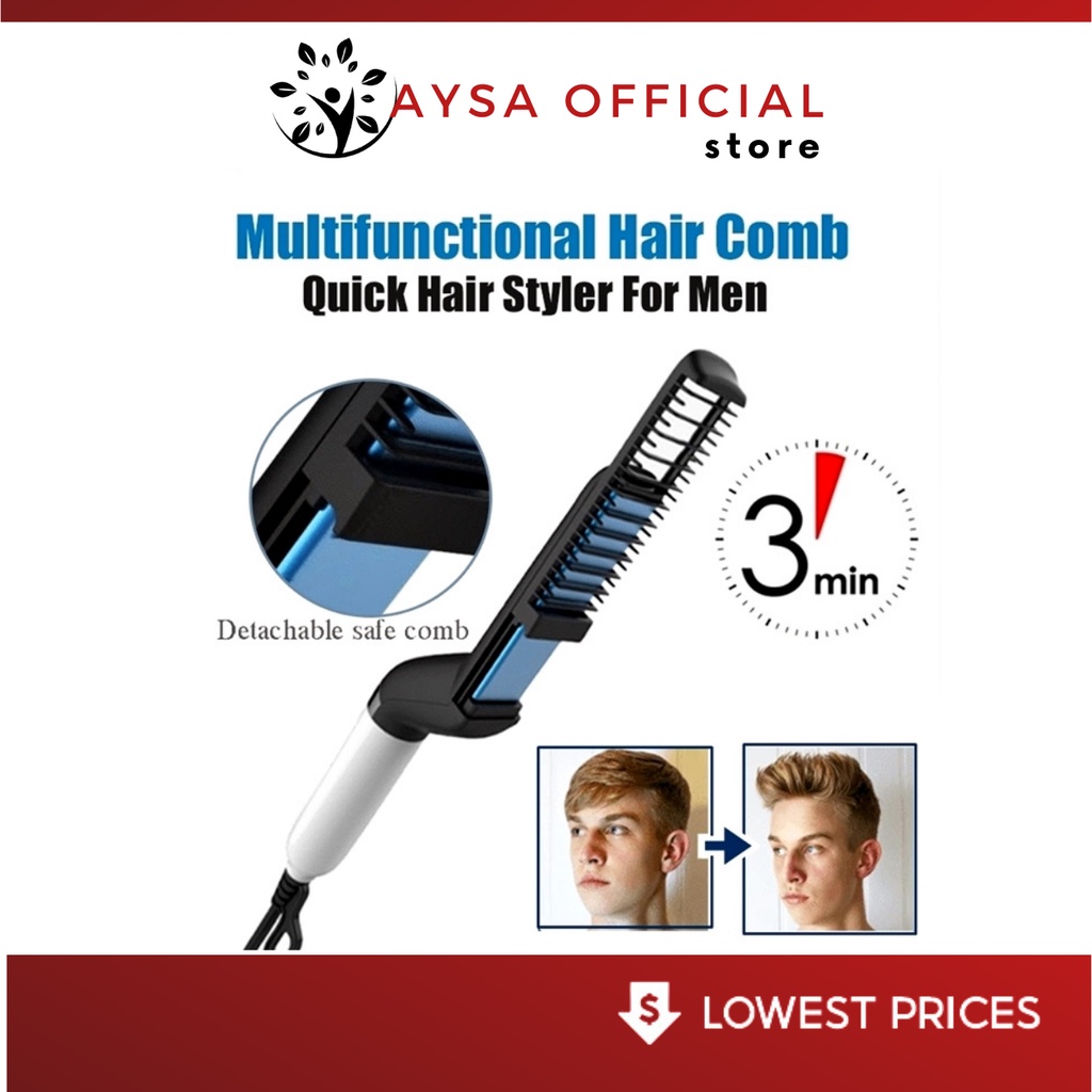 M'Styler Men's Hair Controller Hair Iron Straightener Flat Iron (3 Pin ...