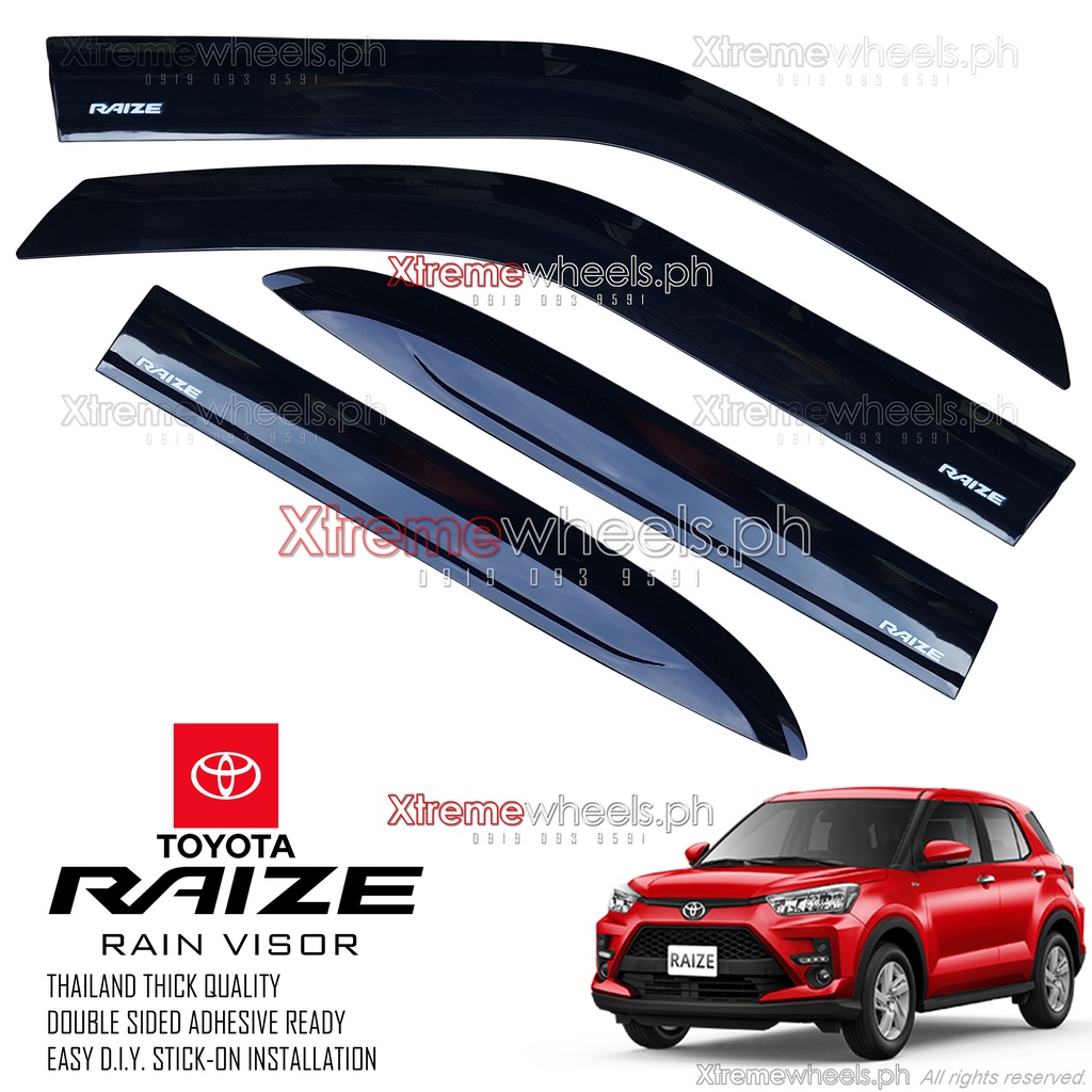 Toyota Raize 2022-2025 Original Slim Type Thailand Made Rain Door Visor ...