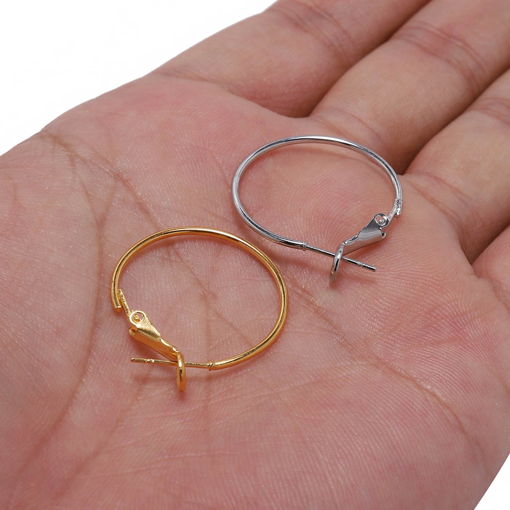 St.Kunkka 10 Pcs. 20/25/30/35/40/50/60/70mm Gold Silver Circle Round Hoop Earrings Hooks Earring ...