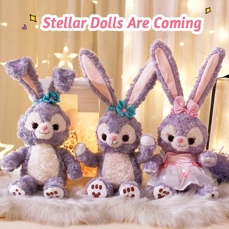 Stella Lou Purple Rabbit Plush Toy Disney Birthday Gift Doll Children's ...