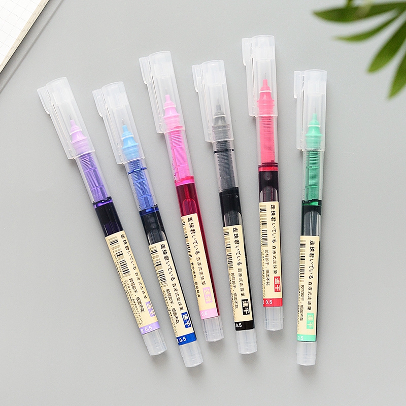 6 Colors Large Capacity Quick Drying Liquid Pen Style 0.5mm Fine Point ...