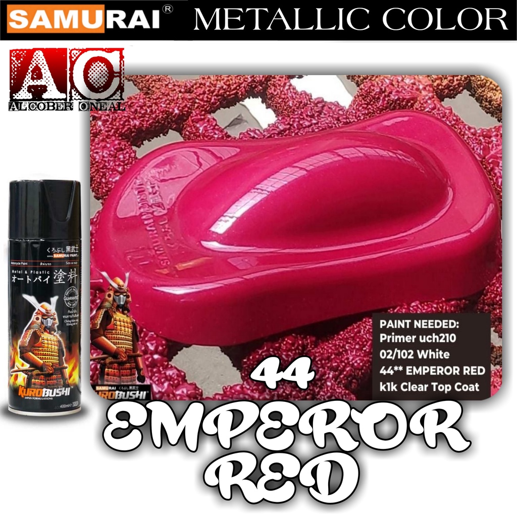 SAMURAI Spray Paint 44 Emperor Red Metallic - Cash On Delivery | Shopee ...