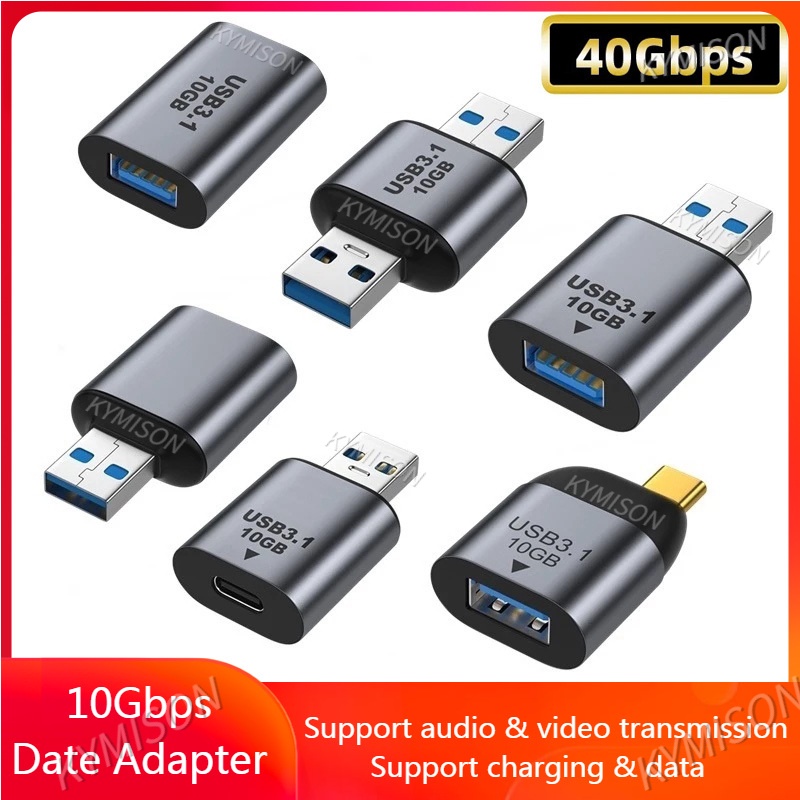 USB3.1 to Type C OTG Data Adapter 10Gbps 5V@3A Fast Charging Charger ...