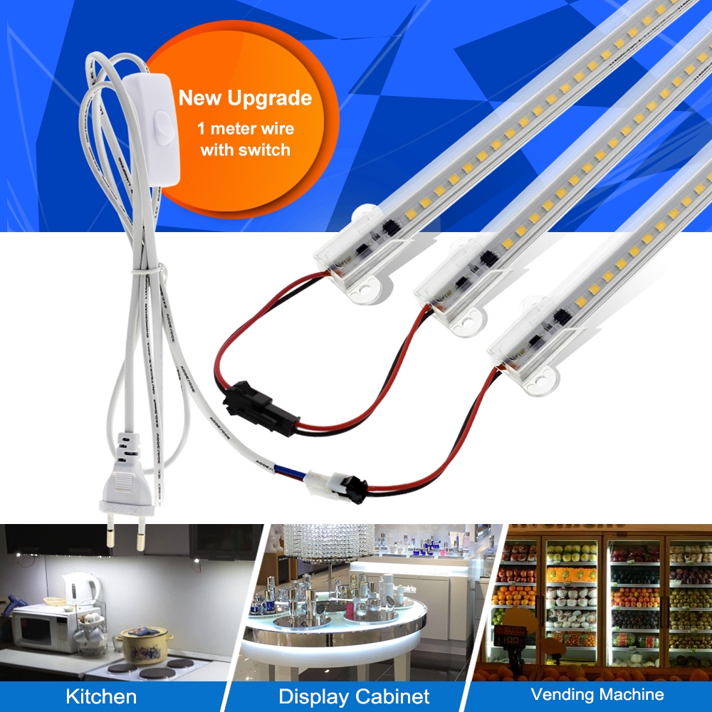 AC220V LED Bar Light Set High Brightness 2835 LED Clip 50cm 72LEDs ...