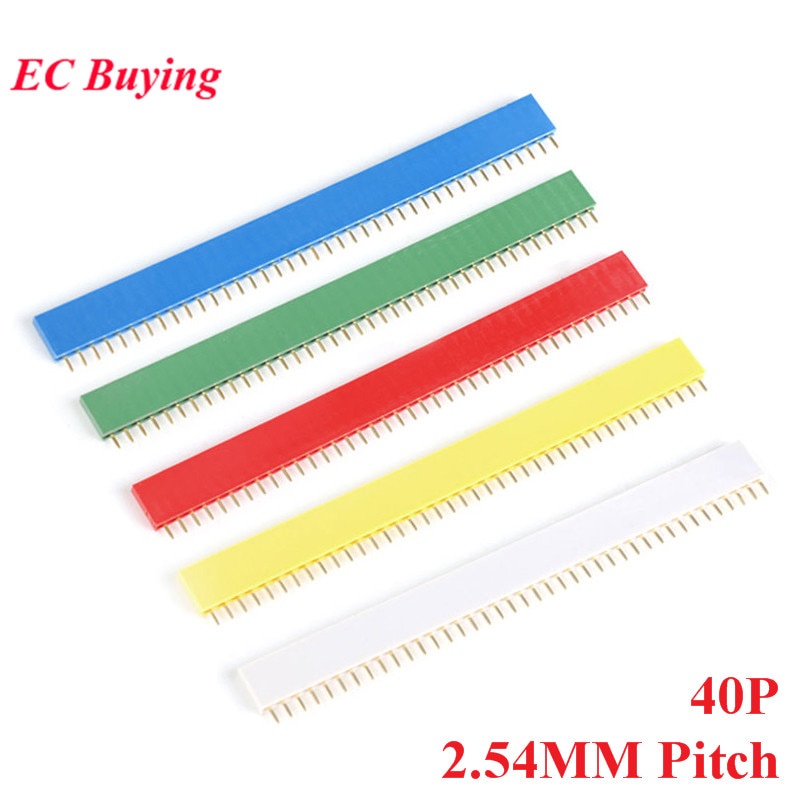 10pcs 2.54MM Pitch 1X40 Pin Single Row Straight Female Header Strip ...