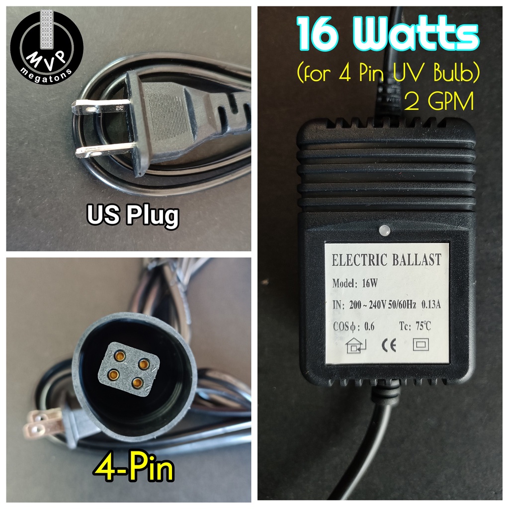 UV Water Filter Ballast for 4-Pin and for 2-Pin With LED Indicator UV ...