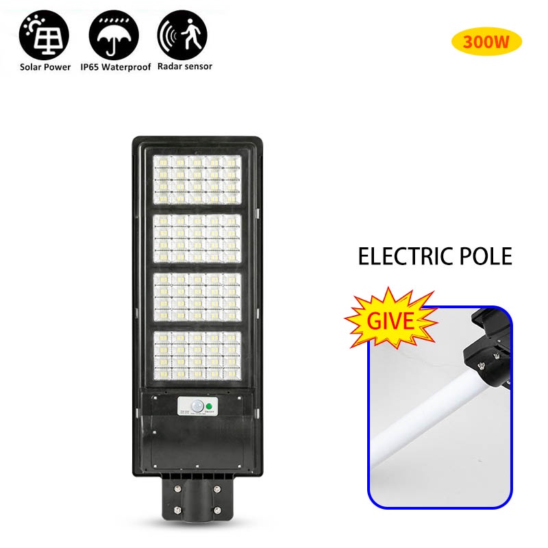 120W 200W 300W Solar LED Street Light Remote Control Motion Sensor ...