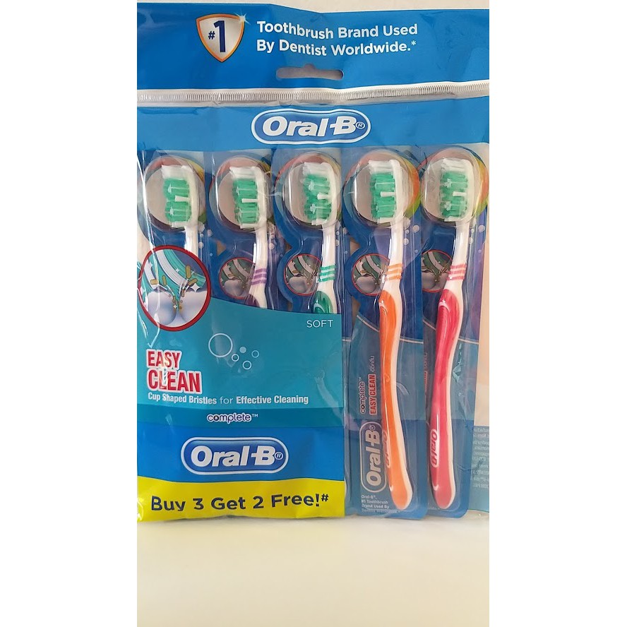 Oral-B Complete Easy Clean Soft Manual Toothbrush/ Charcoal (5 Pcs ... Oral-B Complete Easy Clean Soft Manual Toothbrush/ Charcoal (5 Pcs ...