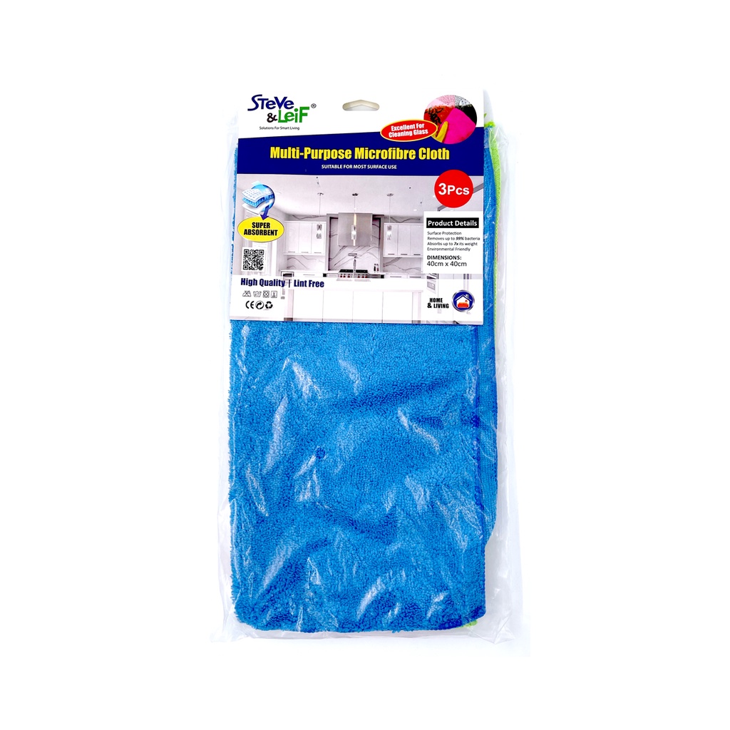 Steve & Leif Multi-purpose Microfibre Cloth (3 Pcs) | Shopee Philippines