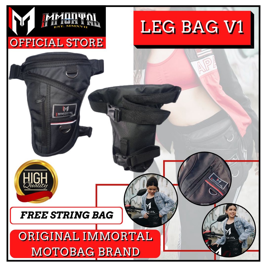 Immortal Motobag Leg Bag V1 with Free String Bag | with free immortal ...