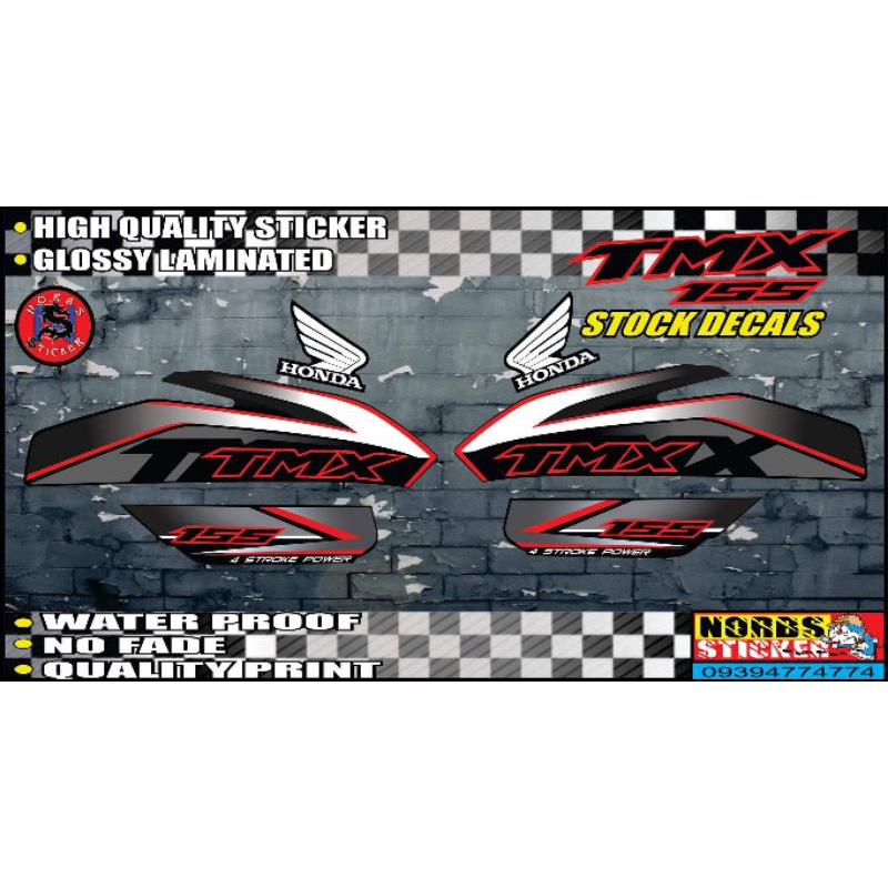 TMX 155 STOCK DECALS BLACK | Shopee Philippines