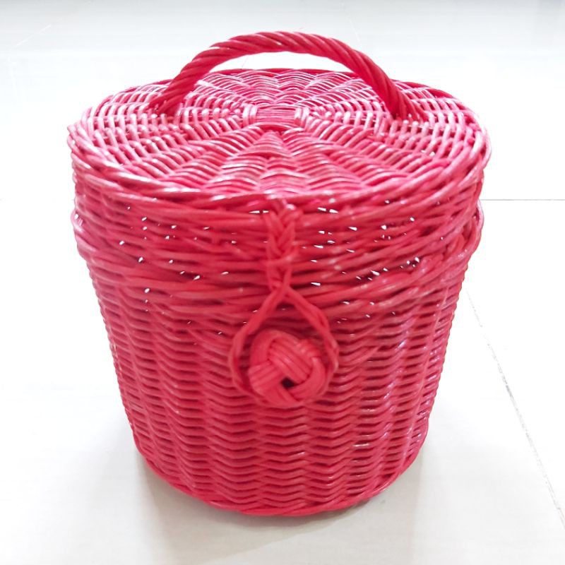 Tube Model Rattan Basket, Hampers Parcel Basket Food Fruit Cookies Jar ...