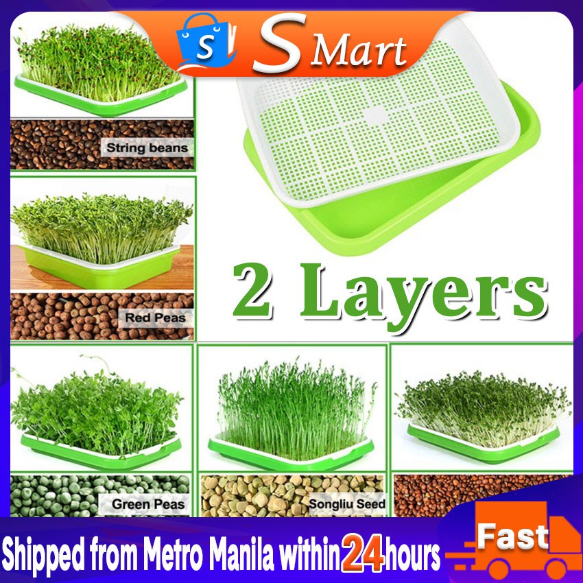 Double Layer Sprout Plate Bean Sprouts Plate Seedling Tray Planting ...