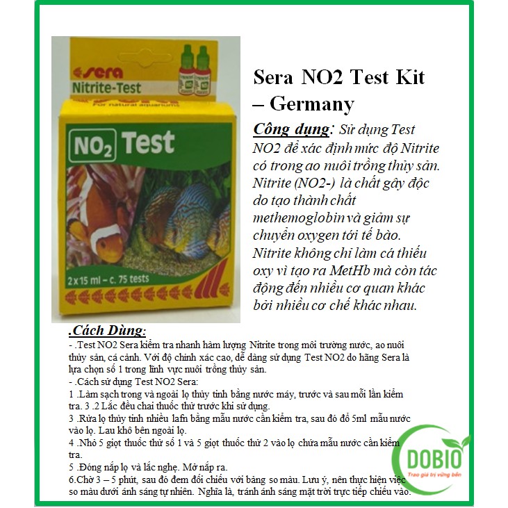 Sera NO2 Test Kit – Germany (checks water environment) | Shopee Philippines