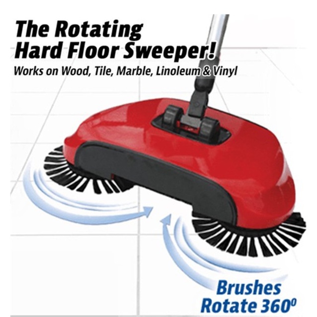 JL All-in-One Sweeper Drag Household Hand Push 360 Degree Rotating ...