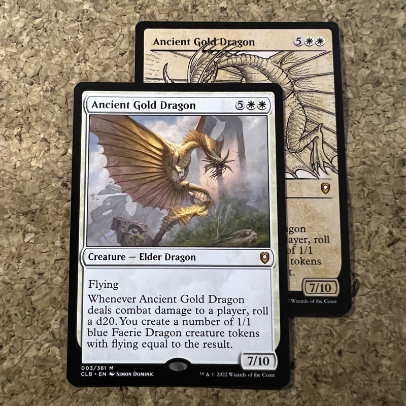 ANCIENT GOLD DRAGON | CLB BATTLE FOR BALDUR’S GATE | WHITE | MTG MAGIC ...
