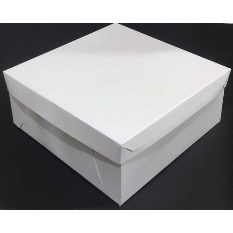 8X8X3 inches CAKE BOX WHITE NO WINDOW (10 SETS) | Shopee Philippines