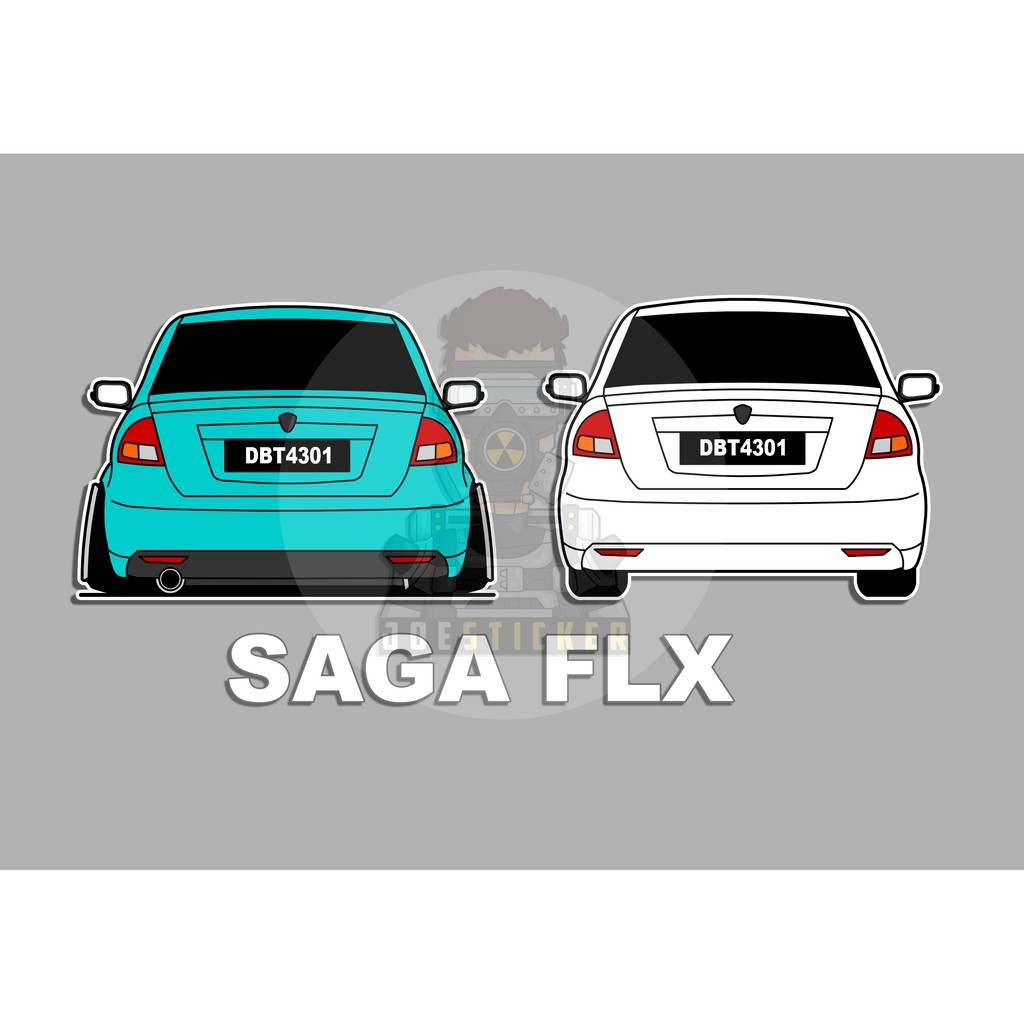 Proton SAGA FLX Train Sticker. There Are 2 Designs. Ready To custom ...