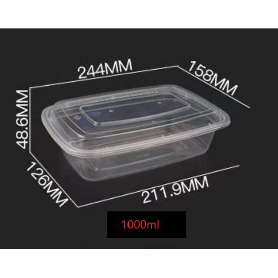 10pcs Food Tupperware 1000ml | Shopee Philippines
