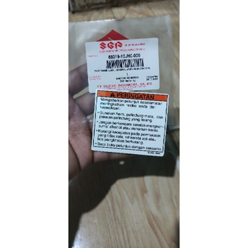 Gemeral warning label, original Indonesian suzuki warning sticker ...