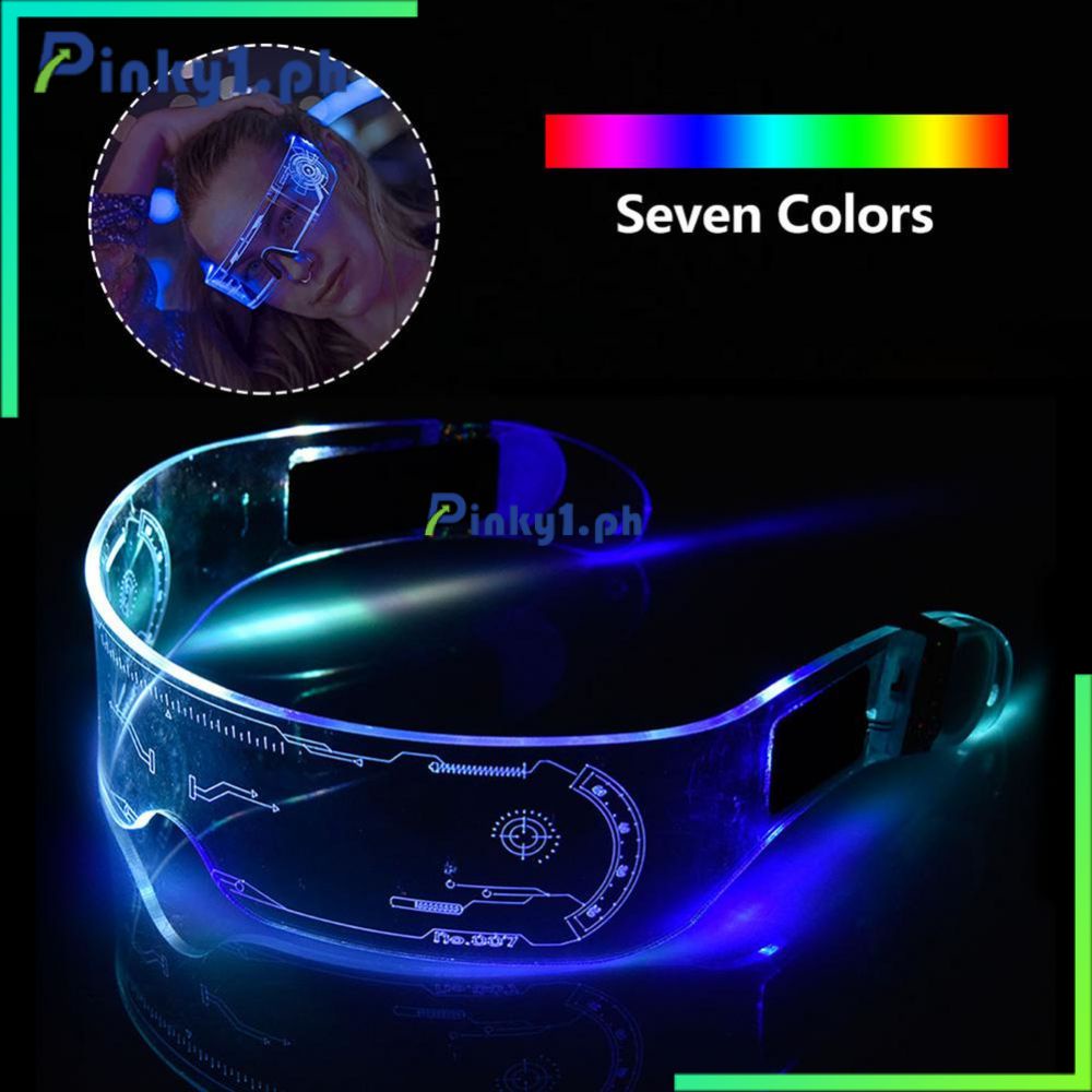 Luminous Disco Glasses Colorful Adjustable LED Glasses Neon Cyberpunk ...