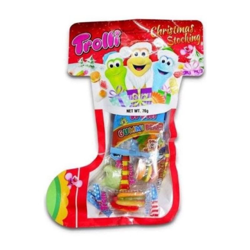 TROLLI CHRISTMAS STOCKINGS 76g/ GIFT BOX (Christmas candies for kids ...