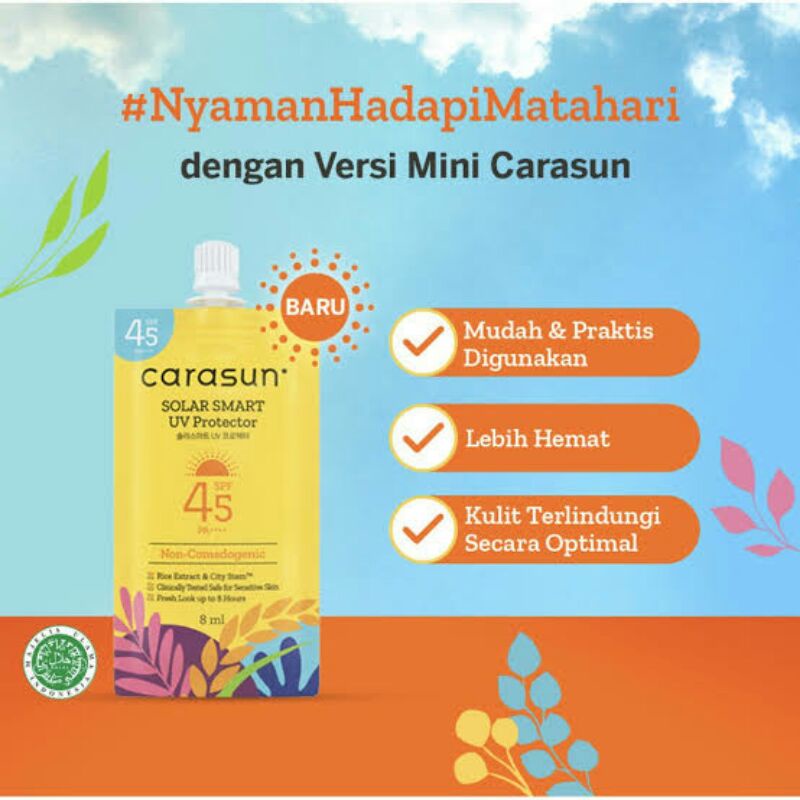 Carasun SOLAR SMART UV PROTECTOR SPF45 PA+++ 8ML | Shopee Philippines