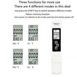 Portable PH Meter + Digital LCD Water Purity TDS EC Meter Water Quality ...